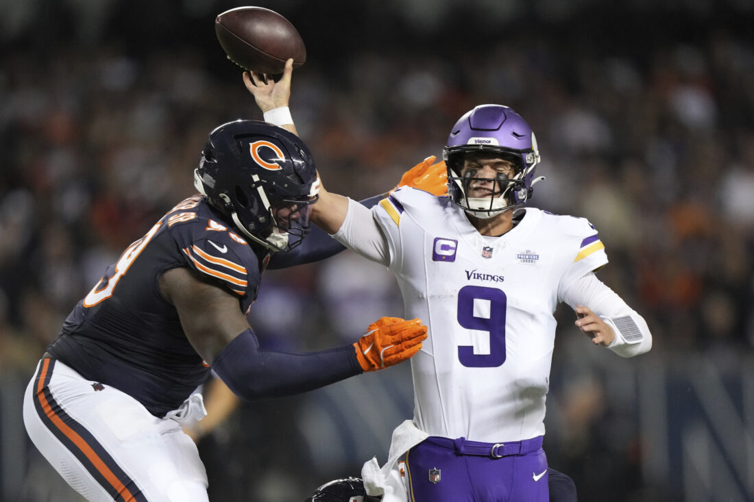 J.J. McCarthy rallies the Vikings in the fourth quarter of his debut for a 27-24 win over the ...